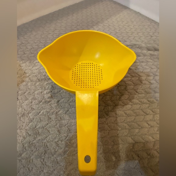 Tupperware | Kitchen | Tupperware Colander Yellow Plastic With Handle ...